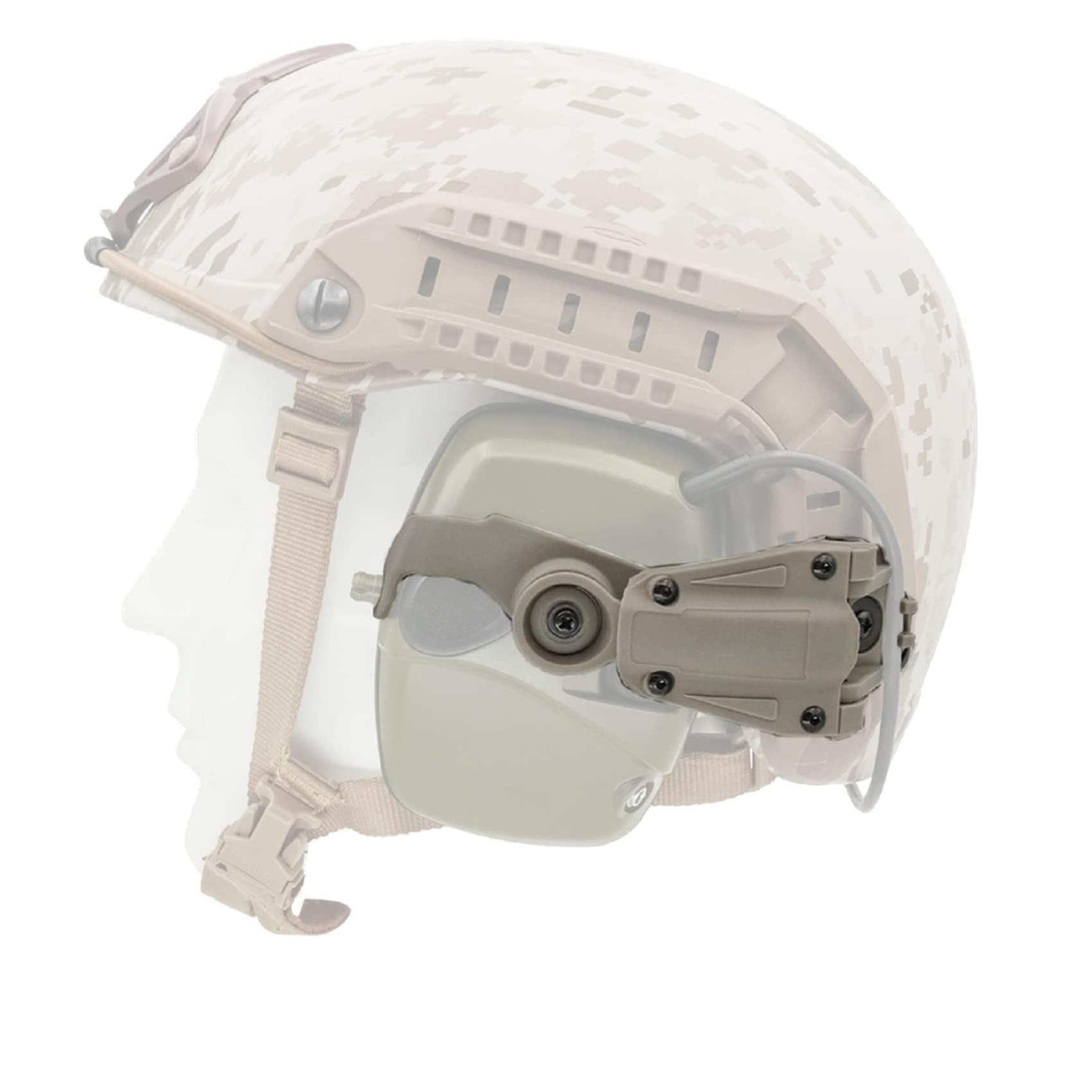 Tactical Helmet ARC Rail Adapter for Tactical Electronic Shooting Earmuffs, Compatible with Howard Leight Impact Sport Product Model āR - 01526 Headphones (DE)