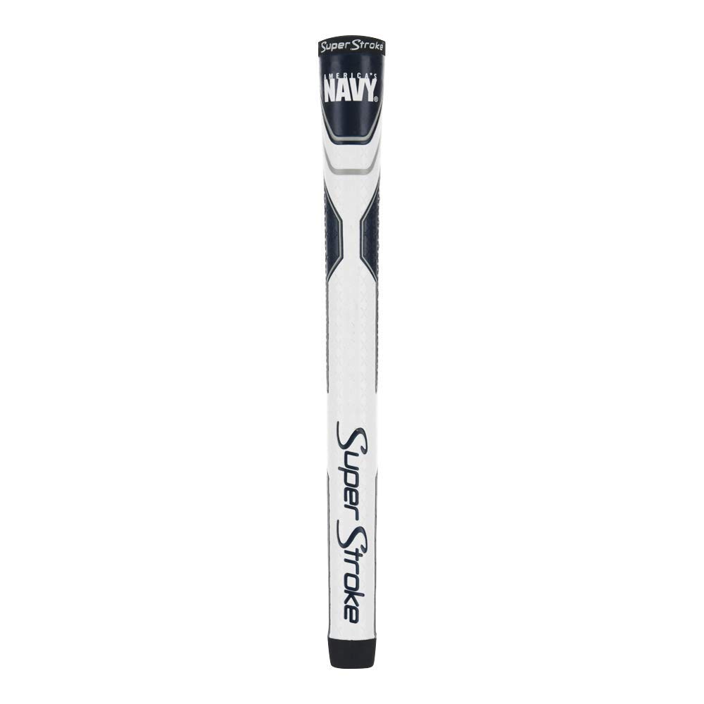 SuperStroke Military Traxion Tour Golf Club Grip, Navy (Standard) | Improves Feedback and Tackiness | Reduces Taper to Minimize Grip Pressure | Polyurethane Outer Layer, Multi Team Color, TS446152