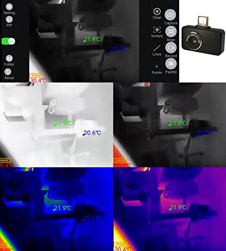 ZIBOO Mobile Phone Thermal Infrared Thermal Imager Professional Grade Thermal Camera for Smartphones Clearer and More Stable