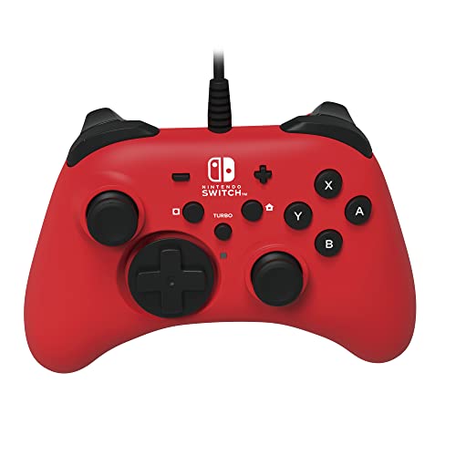 Nintendo Switch HORIPAD Wired Controller (Red) by HORI - Licensed by Nintendo