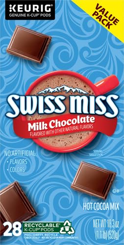 Swiss Miss Milk Chocolate Hot Cocoa Keurig Single-Serve K Cup Pods, 28 Count
