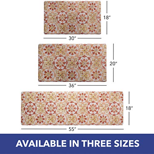 SoHome Cozy Living Anti Fatigue Mat Kitchen Mat Non Slip Stain Resistant Easy Clean 1/2 Inch Thick Kitchen Floor Mats, Turkish Spice 18" x 55"