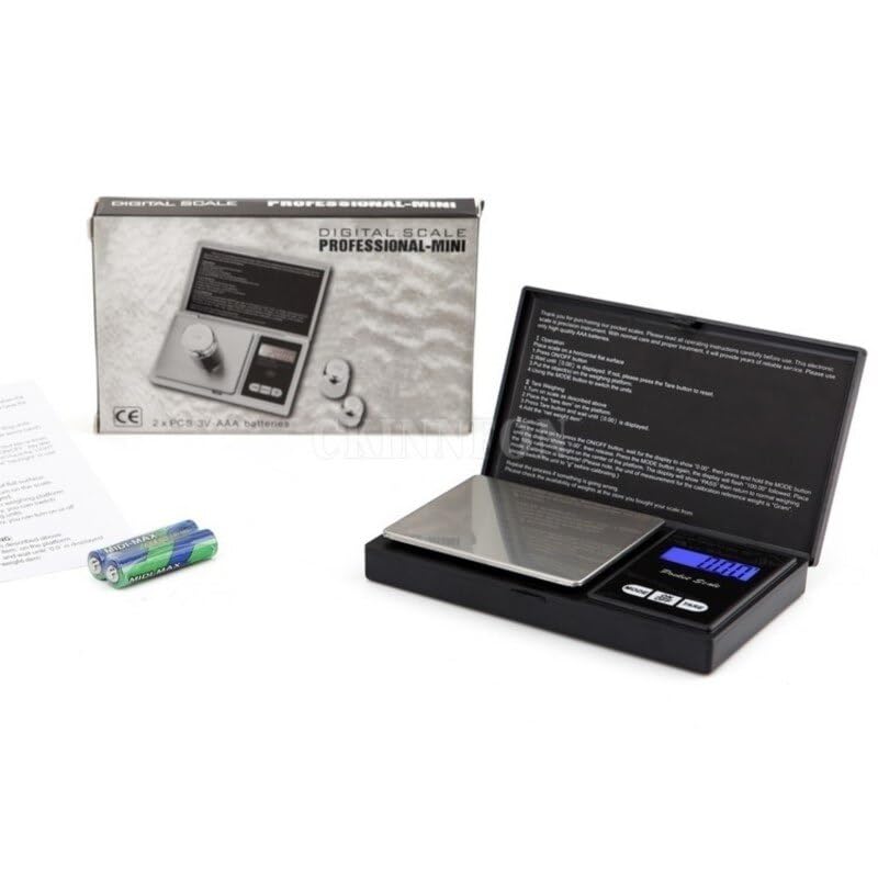Pocket Scale, High Precision, LCD, Digital Pocket Gram Scale, Kitchen, Jewelry, Electronic Scale, 200g x 0.01g, Stainless Steel, Auto Power Off, Accuracy 0.01g