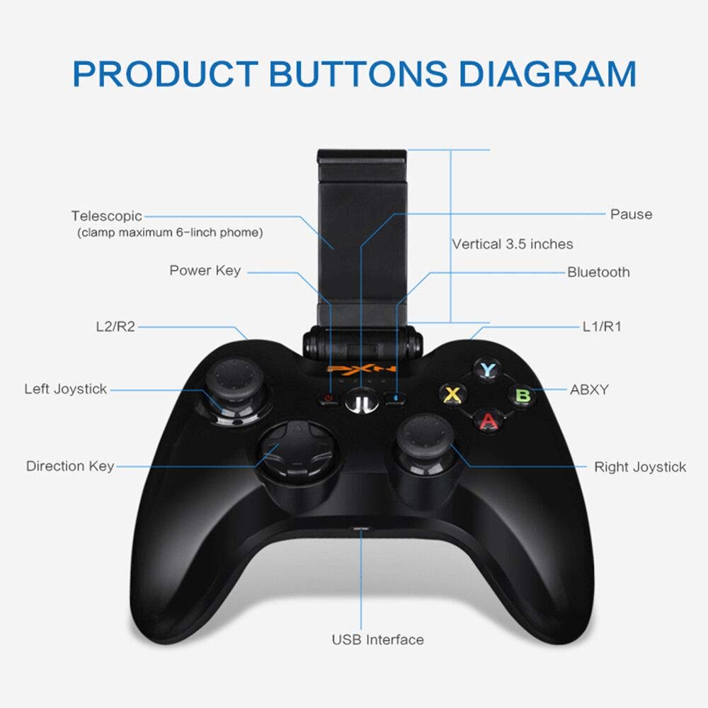 PXN Mfi Game Controller for IPhone Speedy(6603) IOS Gaming Controllers for Call of Duty Gamepad with Phone Clip for Apple TV, Ipad, IPhone (Green)