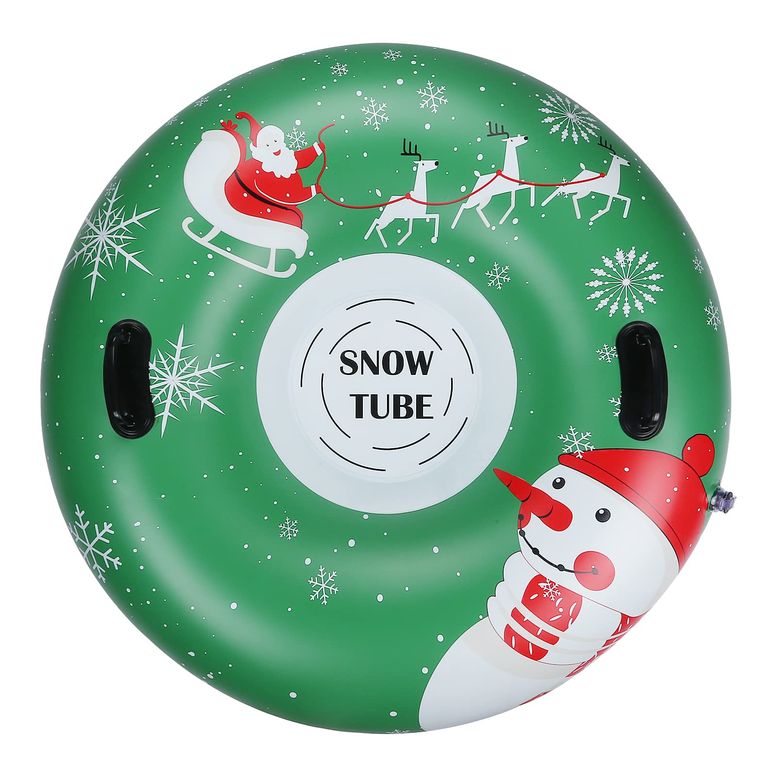 TIDYON Snow Tube Inflatable Snow Sled Heavy-Duty Inflatable Sledding for Kids & Adults Thickness Material Sleds Tubes Ideal for Winter Fun (Snowman)