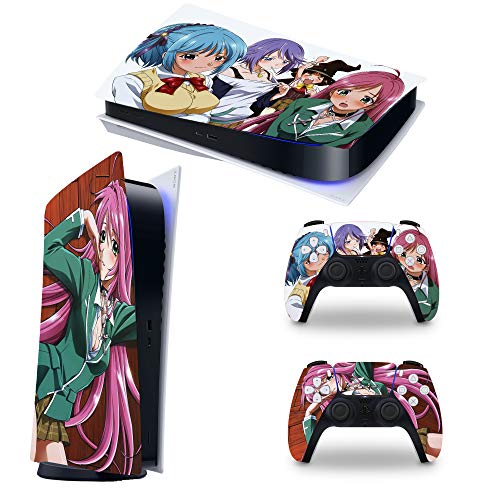 Rosario Vampire - PS5 Standard Edition Skin Console and 2 Controller, Vinyl Decal Sticker Full Cover Protective