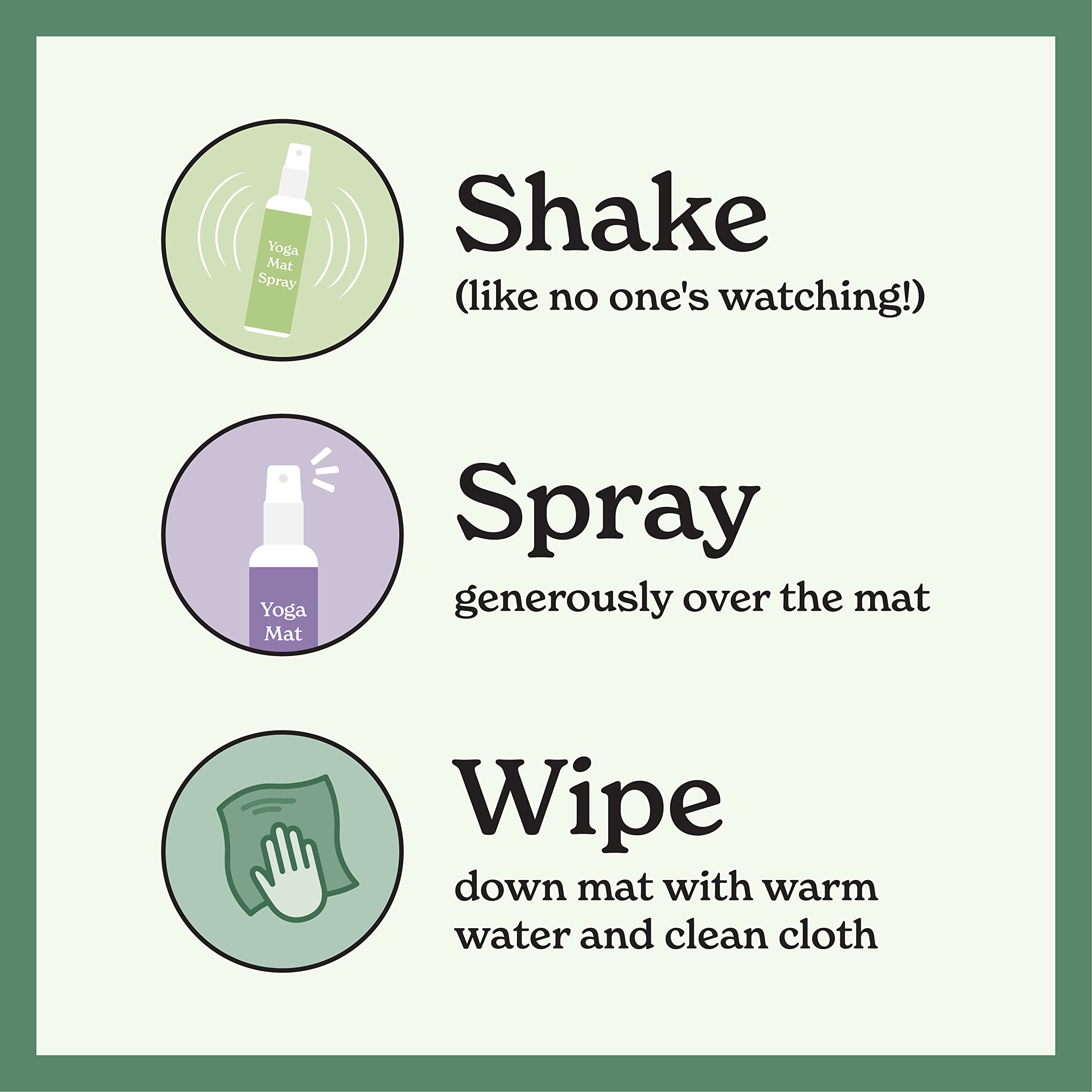 Vine Homecare - Yoga Mat Spray - Refresh Your Zen - Made with Essential Oils - 4 OZ - Lemongrass