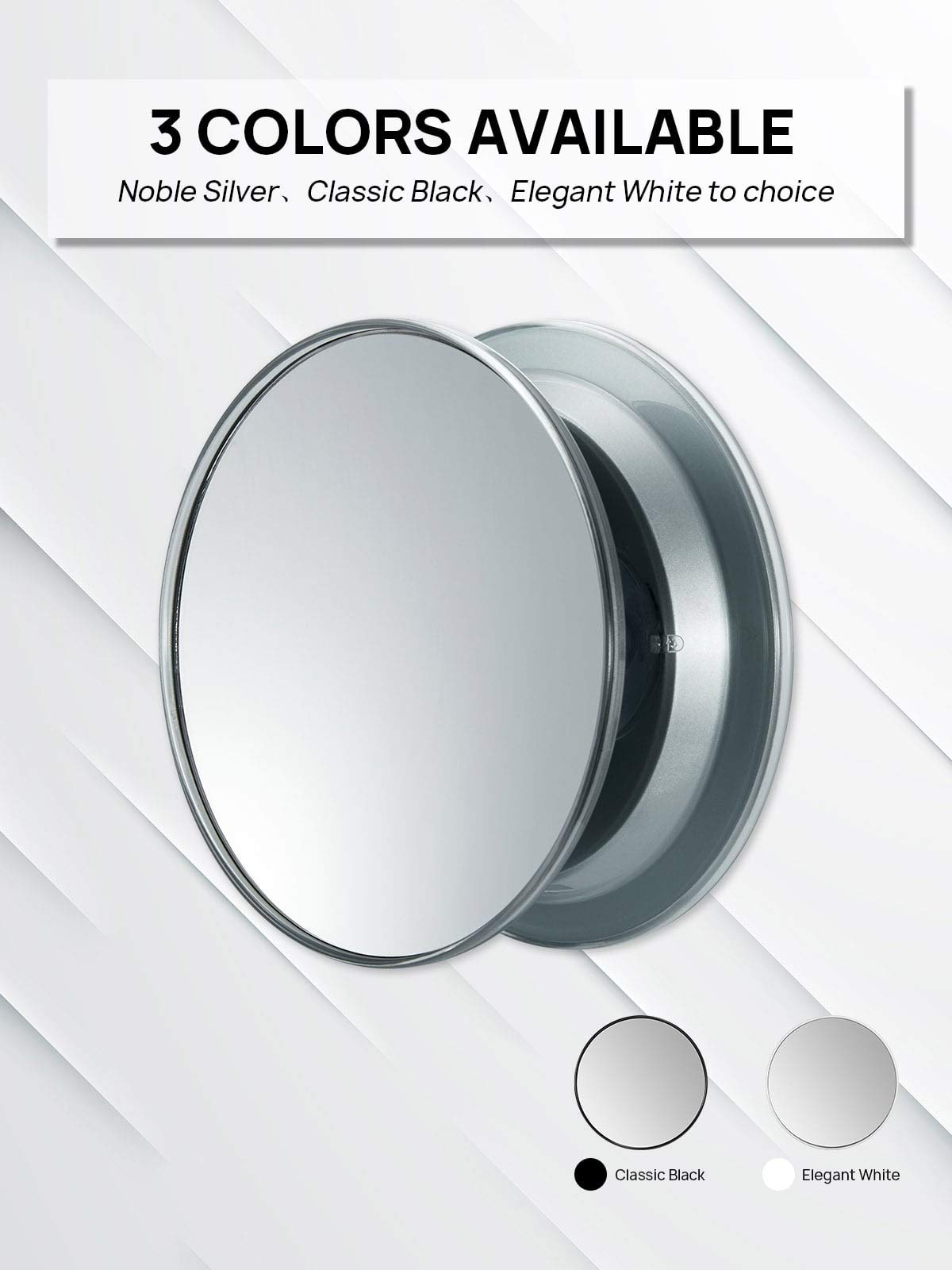 OMIRO Bathroom Mirror, 6 Inch 20X Magnifying Makeup Mirror(Transparent Silver,Round)