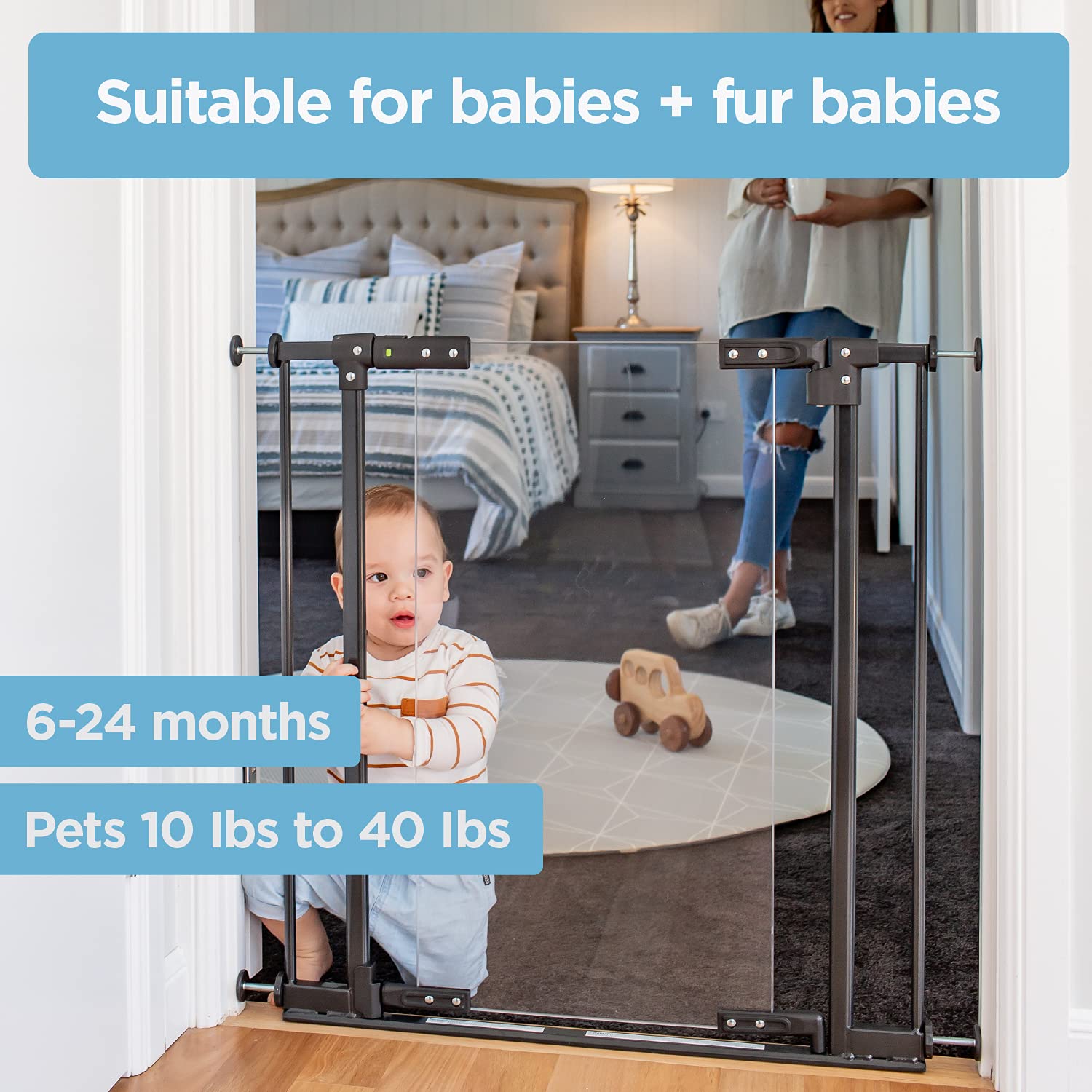 Perma Child Safety Perma Clear Ultimate Safe Step, Warm Black, Fits Openings 40.6" - 44.1" Wide