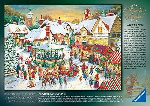 Ravensburger 15031 Collection No.1 Market & Santa's Christmas Supper 2X 500pc Jigsaw Puzzle,