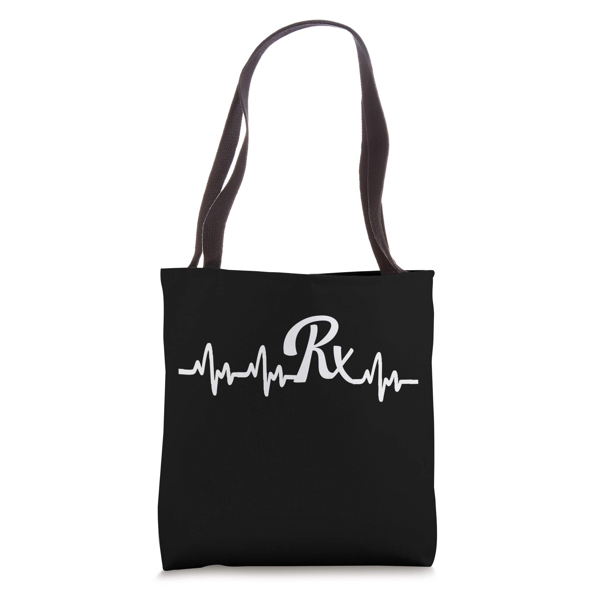 Rx Pharmacist Pharmacy Prescription Symbol EKG ECG Heartbeat Tote Bag