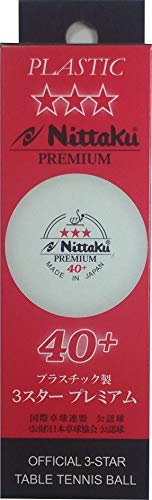 NITTAKU 3-Stars Premium 40+ Table Tennis Ball (Pack of 12 Balls)