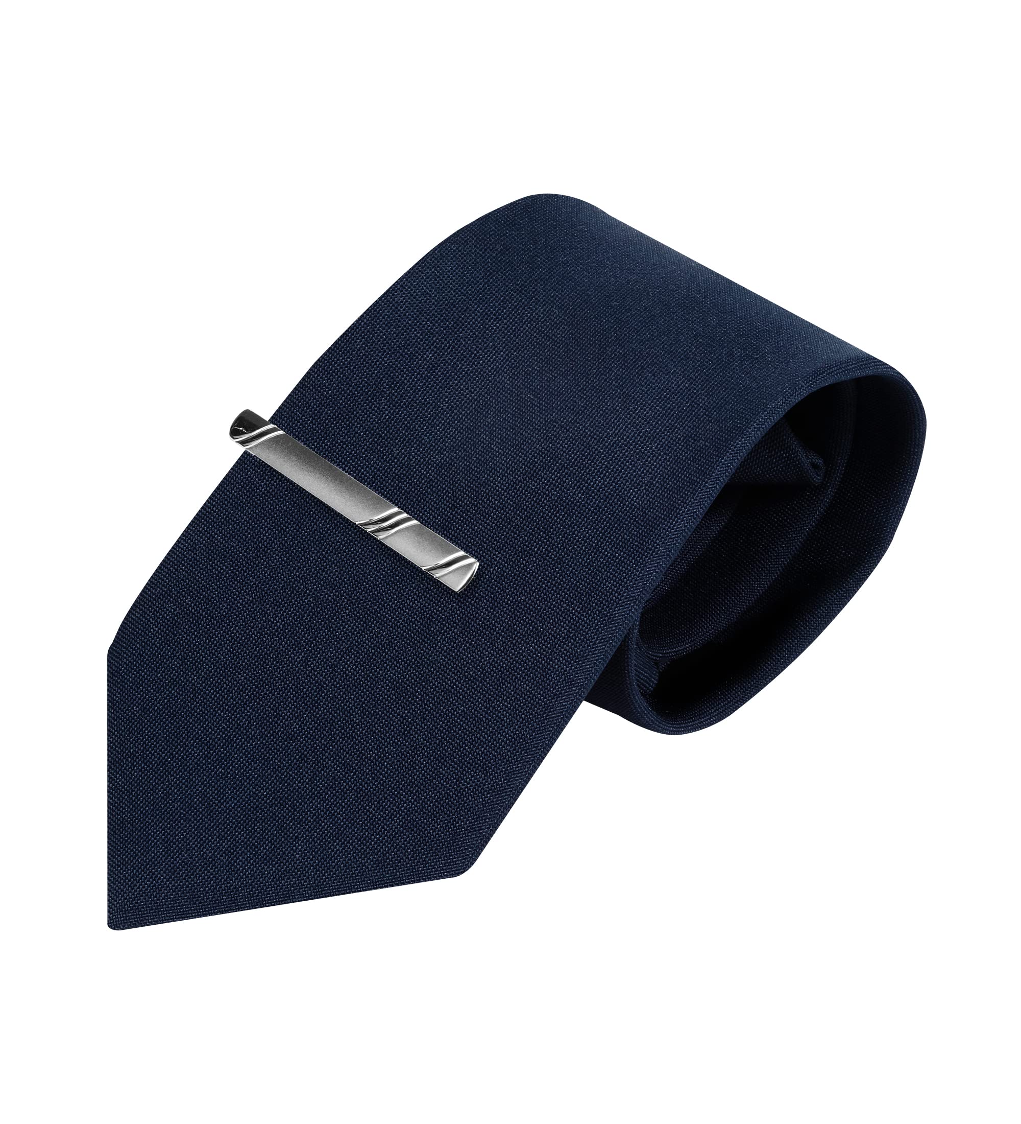 TIE G Clip on Tie for Uniform, Blade 3.30" (8.5 cm), Length 21.25" (54 cm) (Navy, Regular)