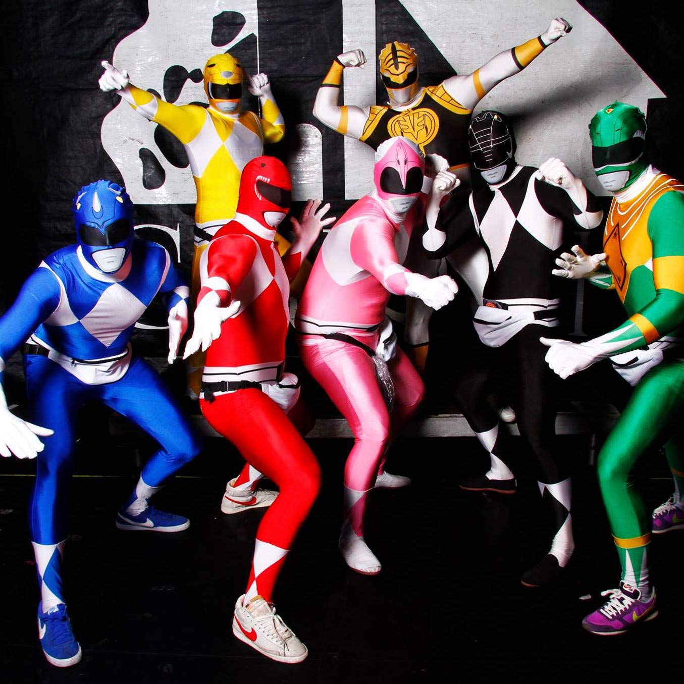 Morphsuits Men's Power Rangers, Black, Large