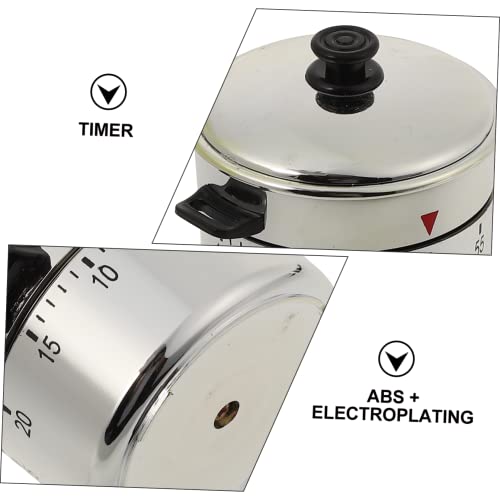 Yardwe 60 Timer Mechanical Rotating Alarm Sound Down Tools Game Kitchen Alarm Clock Cooking time Reminder Alarm counters Work Tools Alarm for Baking Plating Clockwork Portable to Rotate