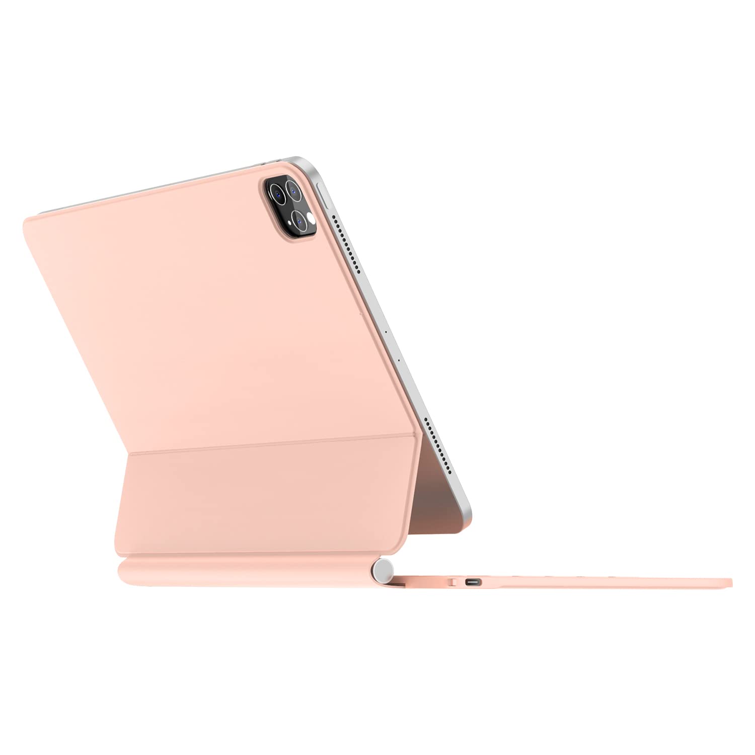 nimin Magnetic Floating Keyboard Case for iPad Pro 12.9 (6th Generation 2022), Slim Keyboard Cover with Multi-Touch, Soft White Backlight for iPad Pro 12.9 5th / 4th / 3rd Gen, Pink