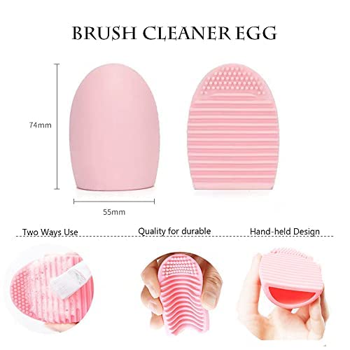 NEVSETPO Makeup Brushes 18pcs Synthetic Kabuki Brush Set Foundation Powder Blending Concealer Eye shadows Blush Cosmetics Brushes with 3 Sponge Mat Solid Wood Hande Makeup Bag Included
