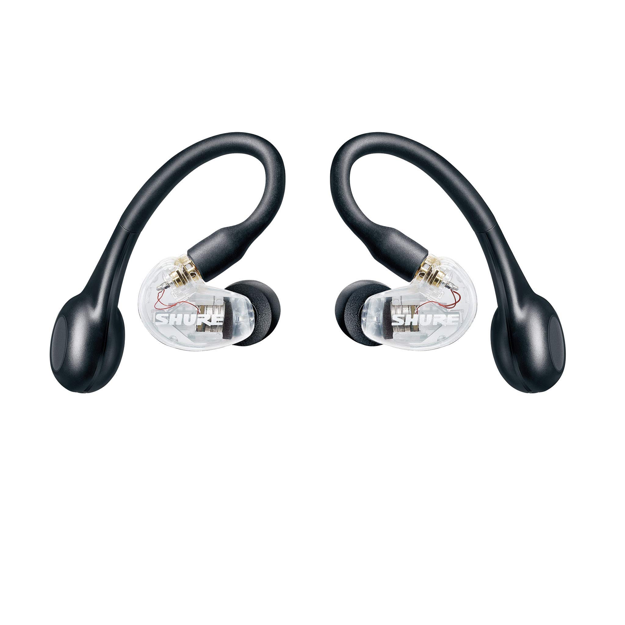 Shure Aonic 215 In Ear Wireless Headphones, Clear & Shure Universal Communication Cable, Black