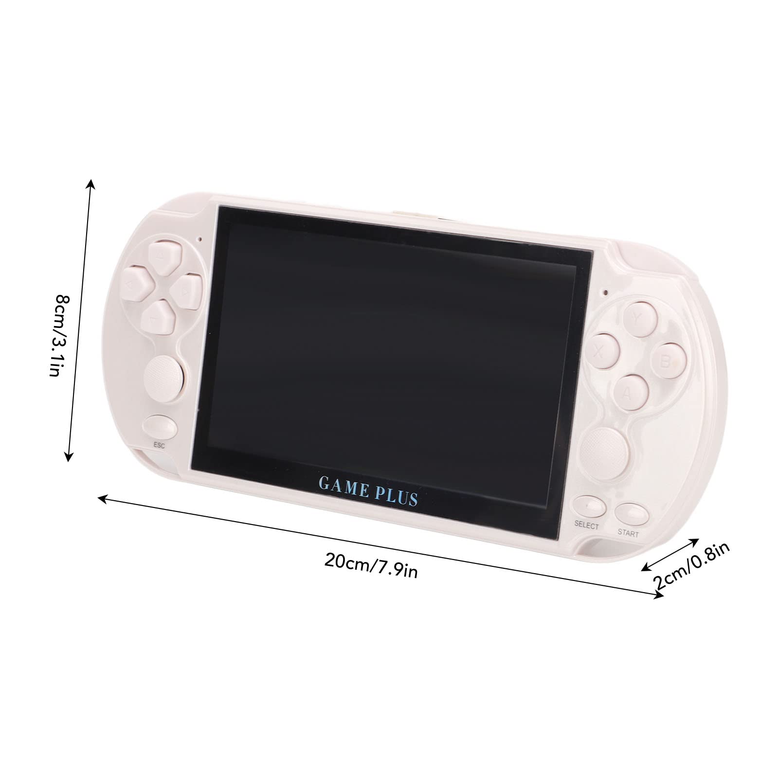 Yadoo 5.1in Handheld Game Console, Portable Dual Joystick Game Console Support Video Music Photo Electric Book Recorder, Retro Video Game Console, 32GB RAM, USB Rechargeable