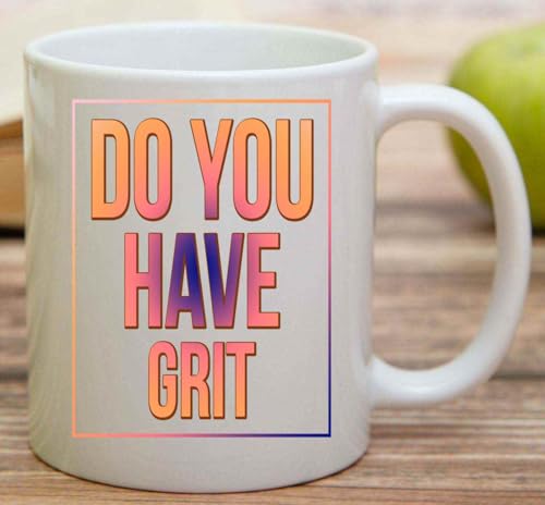 Novelty Gift Gift for Relentless Cornhole Fans - Do You Have Grit - 64 Team Building Game for Adults & Kids - 11 Oz White Ceramic Coffee Mug