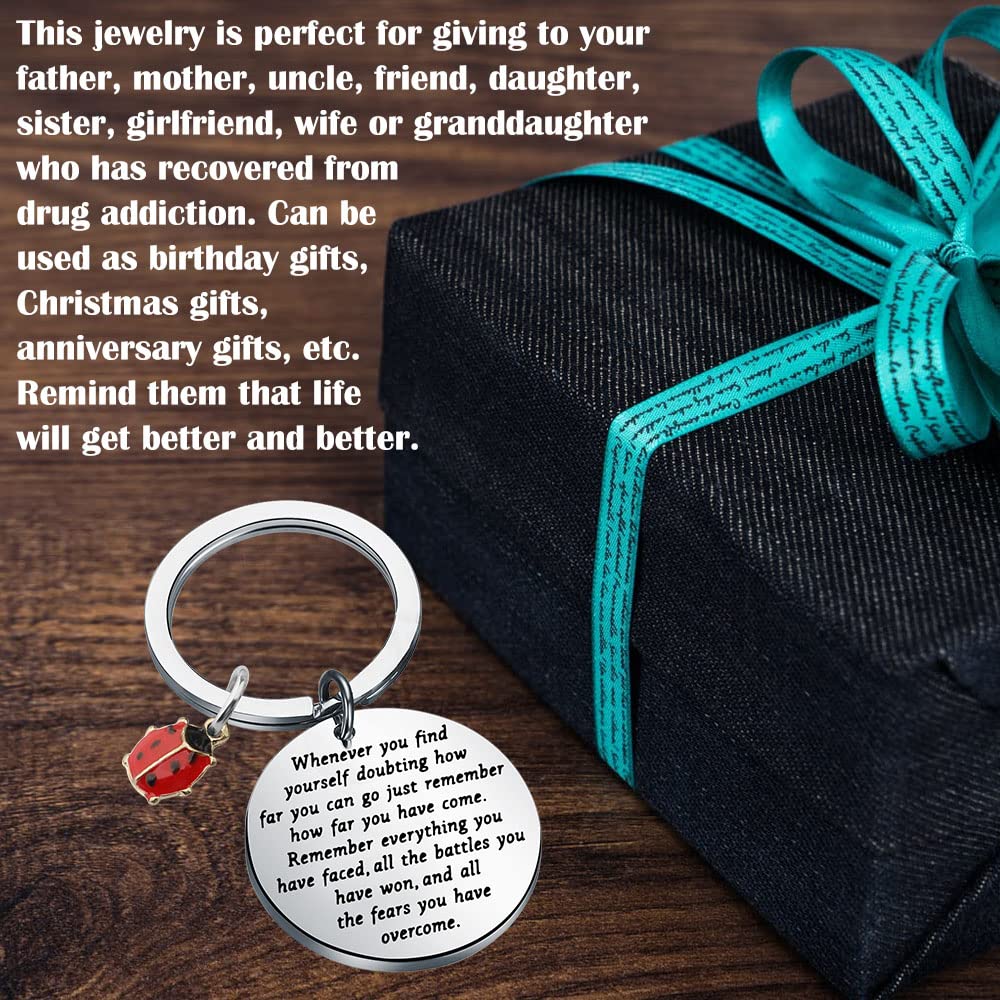 TIIMG Ladybug Inspirational Keychain Ladybug Lover Gifts Good Luck Gifts For Friend Best Friend (Ladybug whenever)