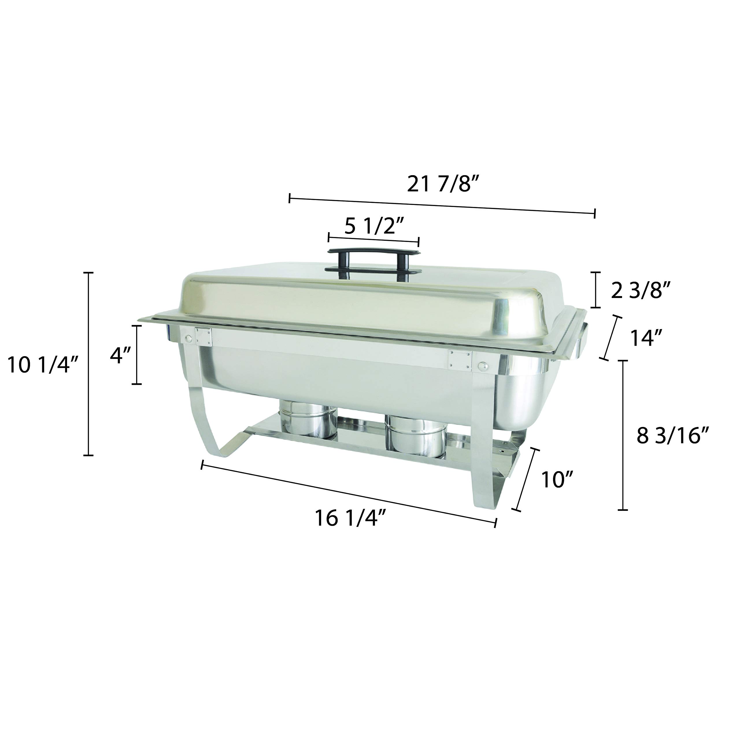 Thunder Group 8 quart full size folding stand chafer, stainless steel, comes in each