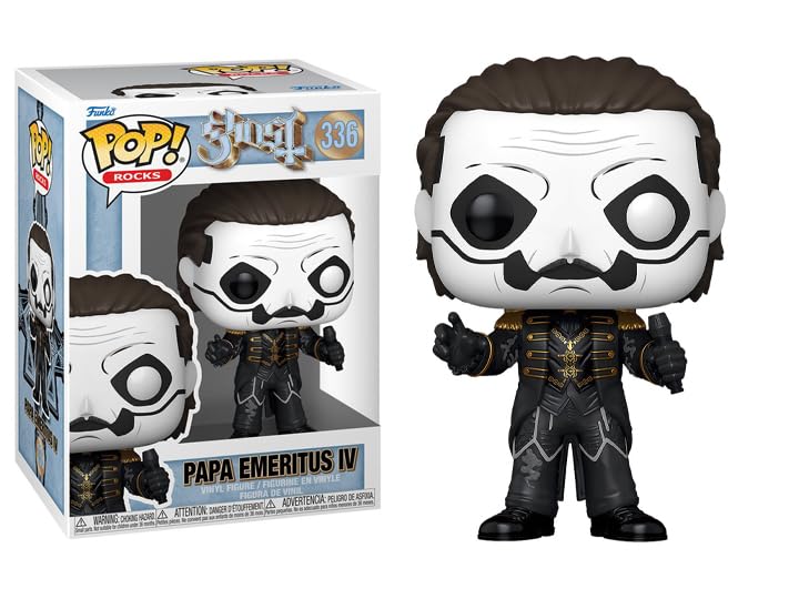 POP Rocks: Ghost - Papa Emeritus IV Funko Vinyl Figure (Bundled with Compatible Box Protector Case), Multicolored, 3.75 inches