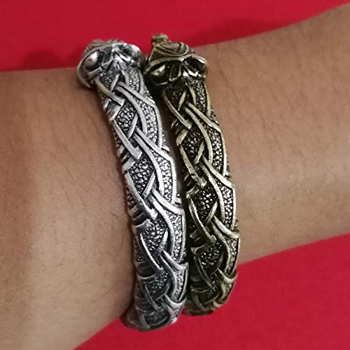 qianji Viking Bear Bracelet Wolf Bangle Cuff Wristband Jewelry (7)