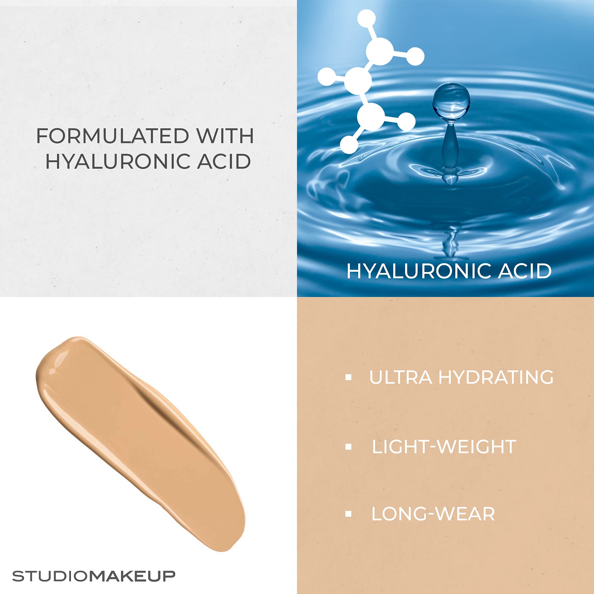 StudioMakeup Flawless Skin Foundation-Oat Deep
