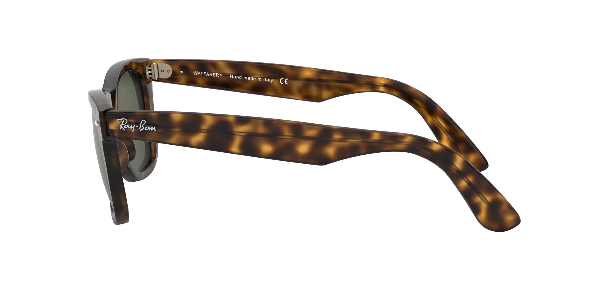 Ray-Ban Rb4340 Wayfarer Ease Square Sunglasses, Light Havana/G-15 Green, 50 mm