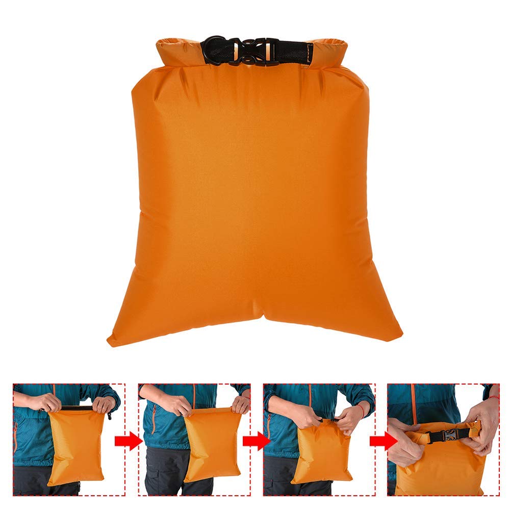 Stuff Sack Set 6-Pack,Outdoor Waterproof Bag Dry Sack for Traveling Hiking Boating (1.5L&2.5L&3.0L&3.5L&5.0L&8.0L)