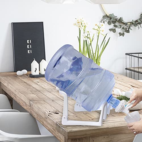 Water Jug Dispenser Holder 3-5 Gallon Water jug Stand and 2 Water Dispenser valves, Rust-Proof and Non-Slip jug Stand, Contains 2 Water Dispenser Stand and dust Valve
