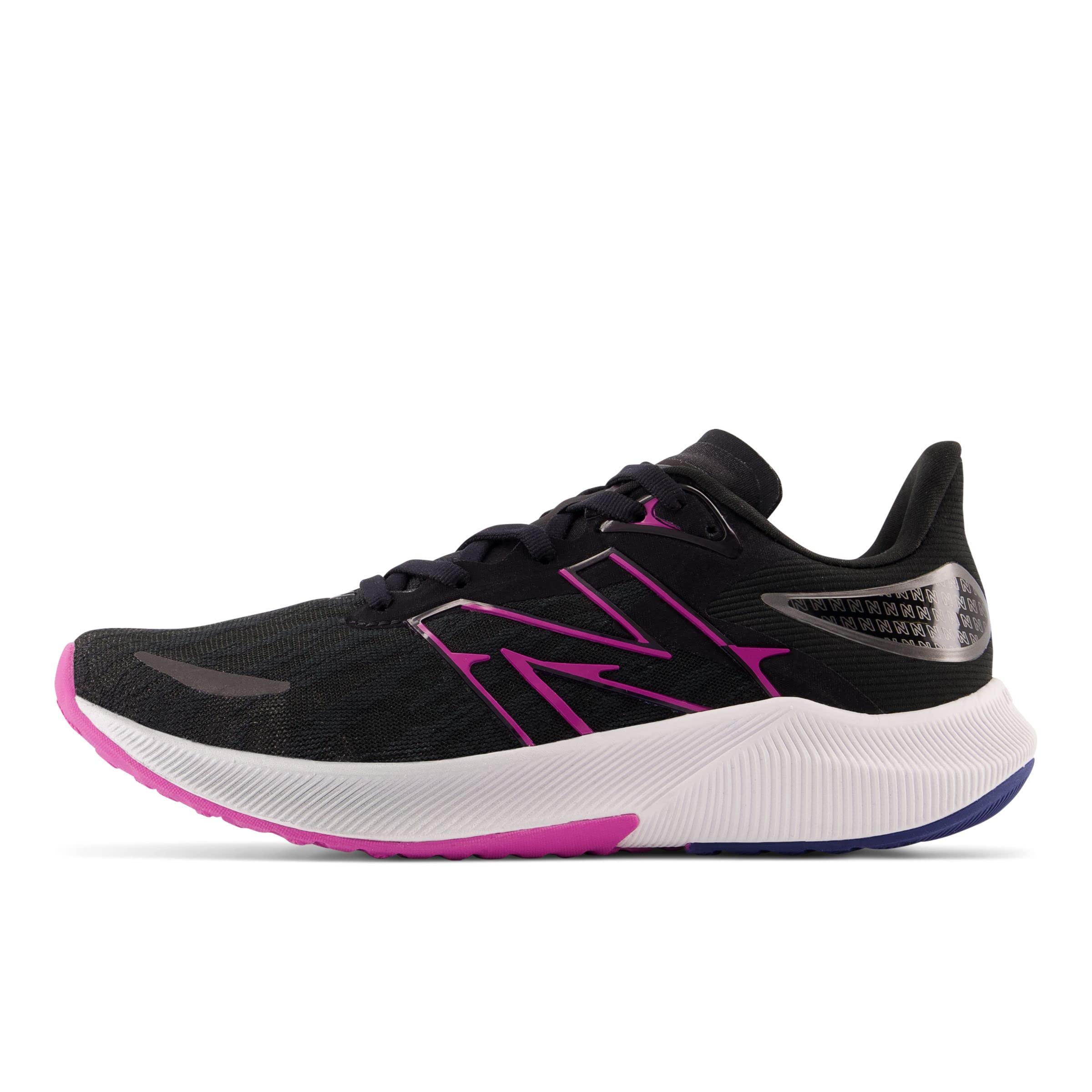 New Balance Women's FuelCell Propel V3 Running Shoe, Black/Magenta Pop, 7 Wide