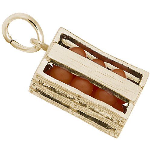Rembrandt Charms 925 Sterling Silver Orange Crate Charm Pendant