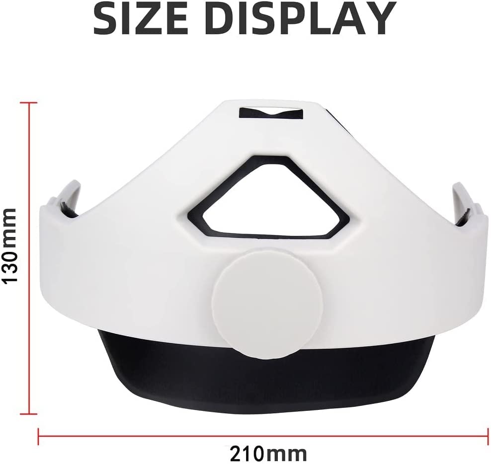 Vivibyan Adjustable Halo Strap for Oculus Quest 2 VR, Increase Supporting Force and Improve Comfort-Virtual Reality Accessories(White)