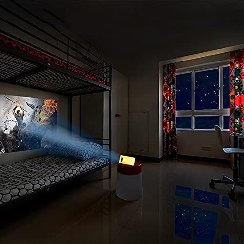ZYZMH Outdoor Camping Charging Small Mini Portable Home Projector Mobile Phone Connection Dormitory Artifact