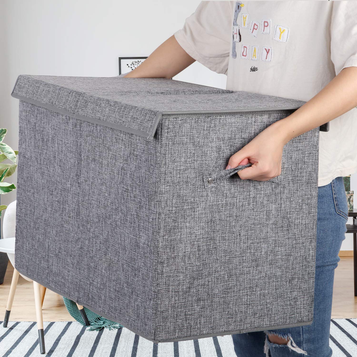 popoly Toy Box Chest 26"x17" x17", Large Toy Box 25"x13" x16"