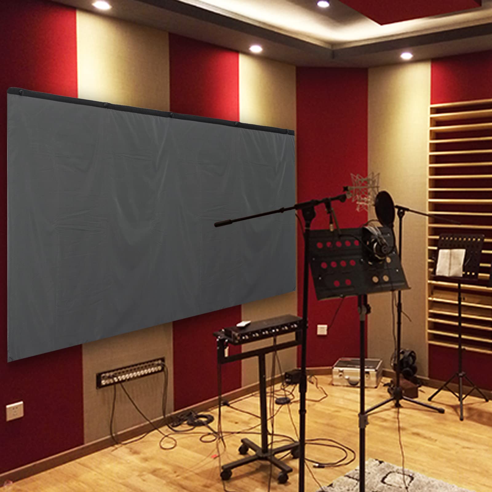 TORIBIO Sound Absorption Curtain with Noise Blackout Absorption (Horizontal 95" x 54"x 0.6")