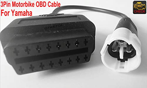 OTKEFDI Motorbike 3Pin OBD Diagnostic Adapter Motorcycle Diagnosis Kline Connector Black