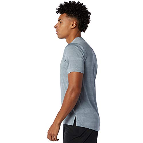 New Balance Men's Q Speed Fuel Jacquard Short Sleeve, Athletic Grey, Medium