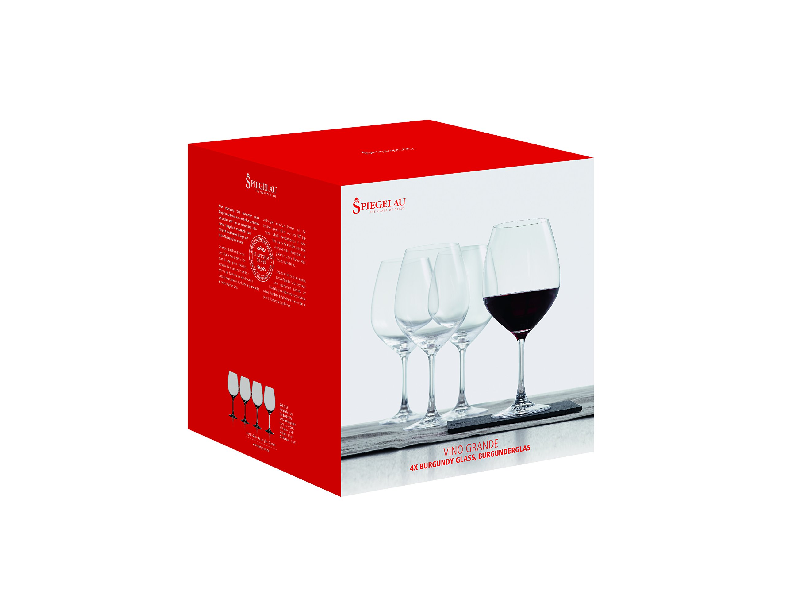 Spiegelau Vino Grande Burgundy Wine Glasses (Set of 4), 25 oz, Clear
