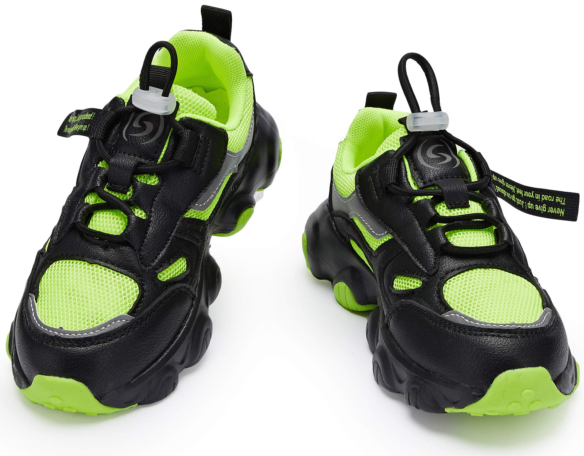 Santiro Toddler Boy Running Shoes Lightweight No Lace Kids Casual Sneaker Black Size 10