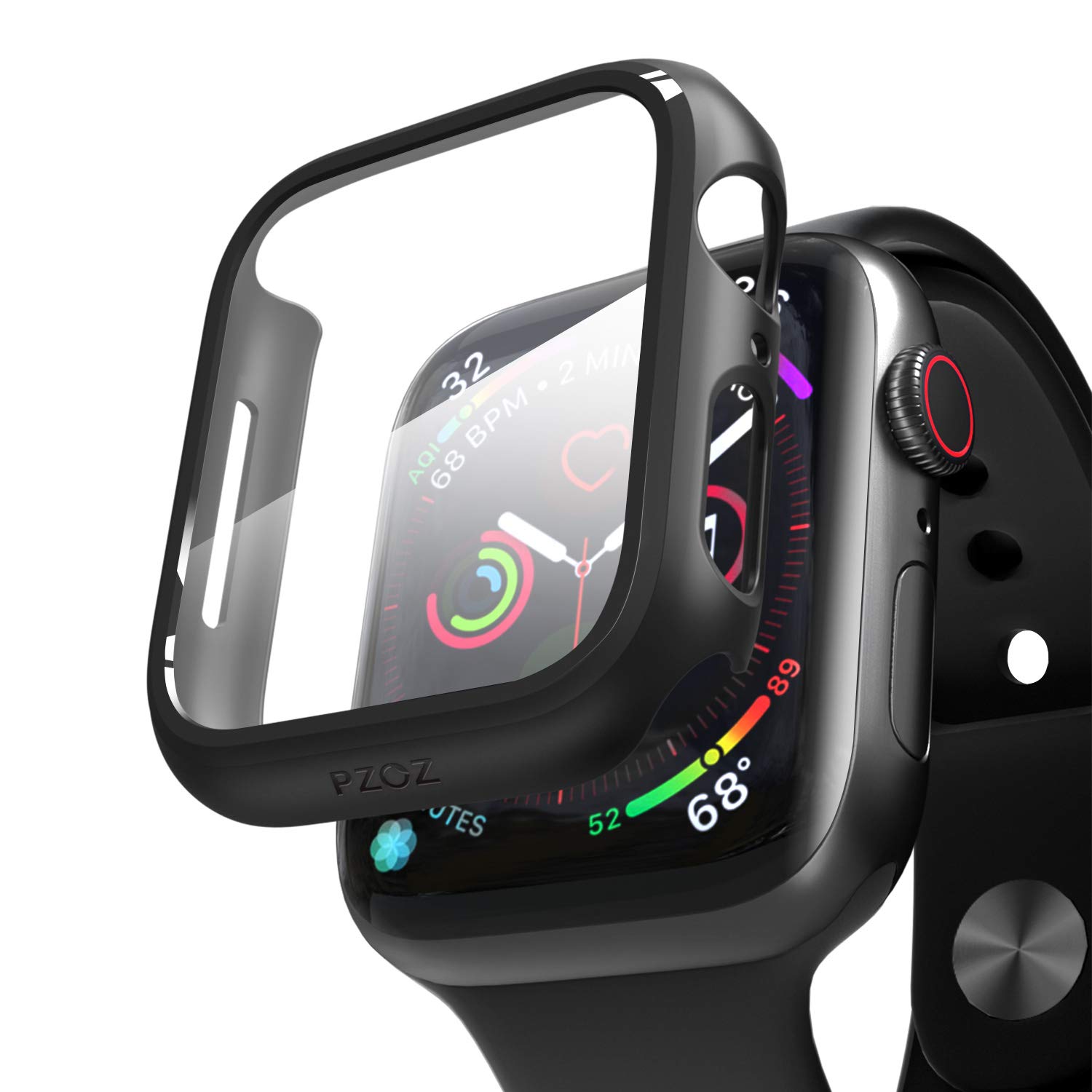 pzoz Compatible for Apple Watch Series SE2 /6/5 /4 /SE 40mm Case with Screen Protector Accessories Slim Guard Thin Bumper Full Coverage Matte Hard Cover Defense Edge for iWatch Women Men GPS (Gold)