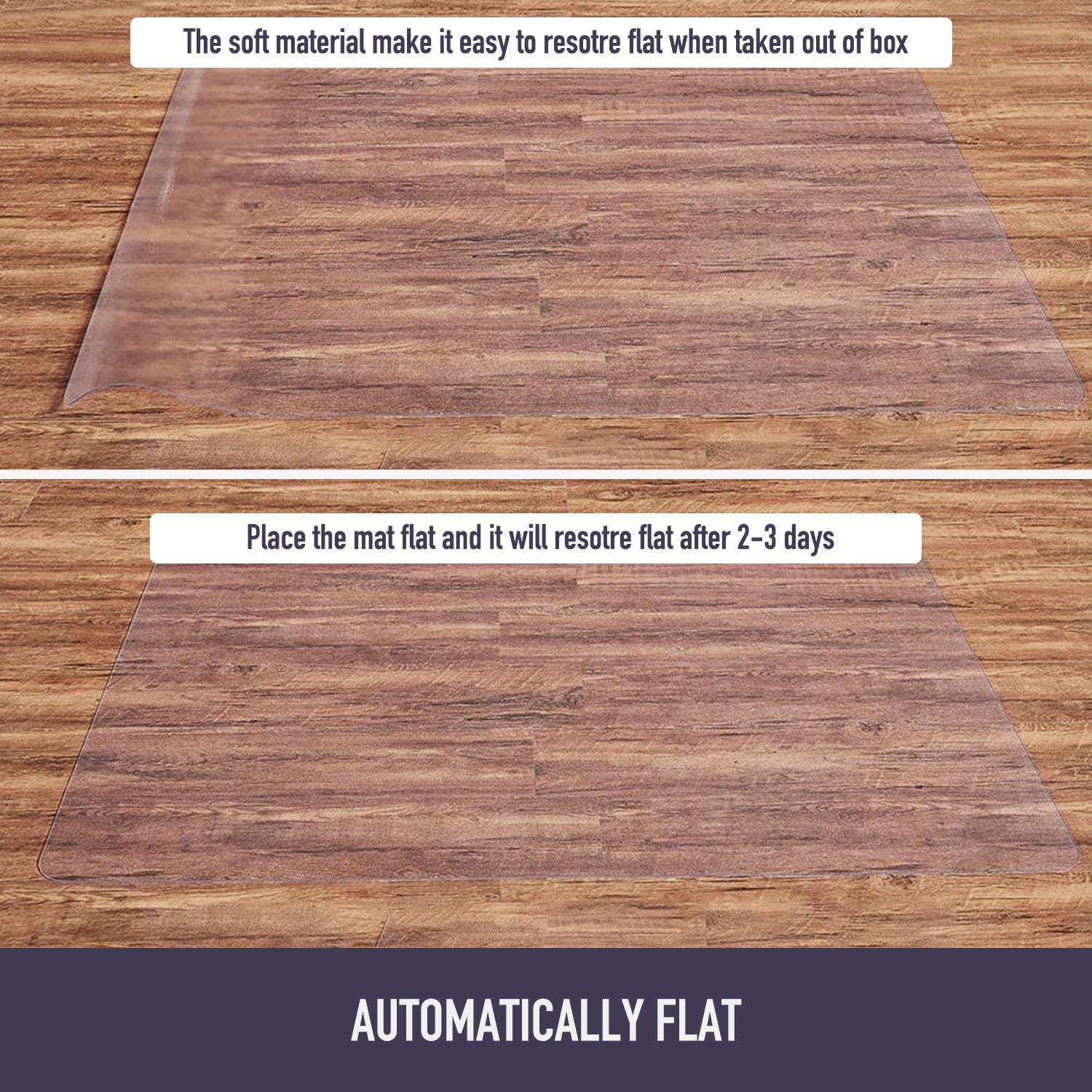Office Chair Mat Chair Mat for Hardwood Floor Crystal Clear Office Mats for Rolling Chairs Desk Chair Mat 35"×47"-1.5mm Thick