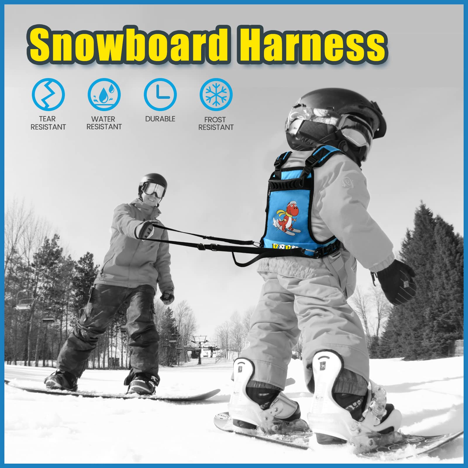 VNVM Ski Harness Trainer for Kids, Kids Ski and Snowboard Harness Trainer Premium Skiing Training Harness Prepares Kids Toddler to Handle The Slopes - Speed Control Teaching - Perfect for Beginners