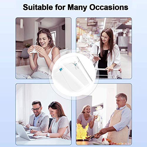OUBA [6 PACK Anti Air Dust Reusable Glasses Style Visor Transparent Cover,Unisex Mouth Cover, Fashion Protective