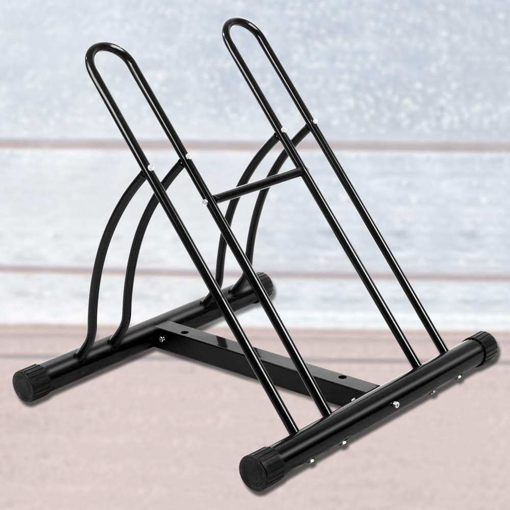 ONETWOFIT Bike Racks 2-Bike Floor Stand Bicycle Cycle Stand Garage Bicycle Storage Packing Rack for Indoor and Outdoor Using