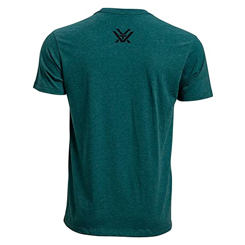 Vortex Optics Logo Short Sleeve T-Shirts (Dark Teal Heather, X-Large)