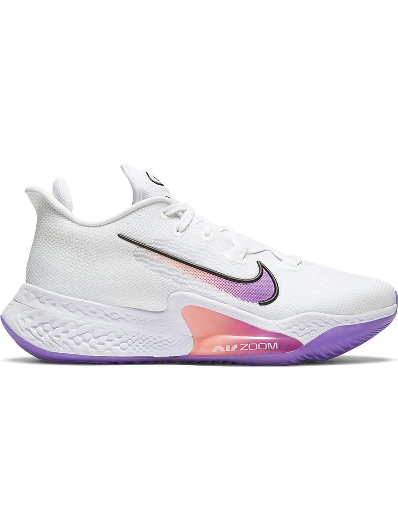 Nike Men's Air Zoom BB NXT Basketball Shoes (White/White/Flash Crimson/Hyper Violet, Numeric_10)