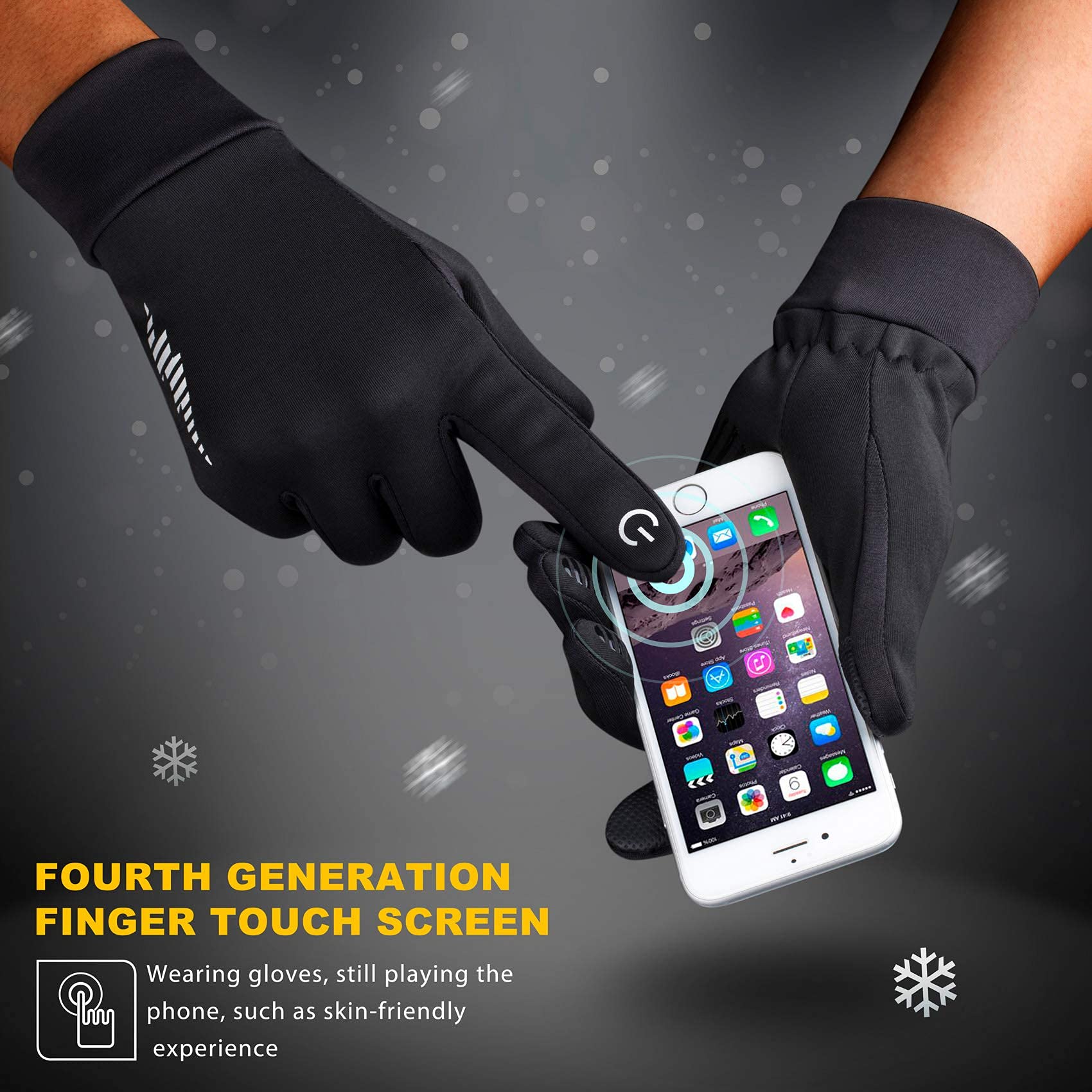 SIMARI Ski Gloves Mens Snowboard Gloves for skiing, snowboarding Winter Waterproof 3M Thinsulate Snow Gloves